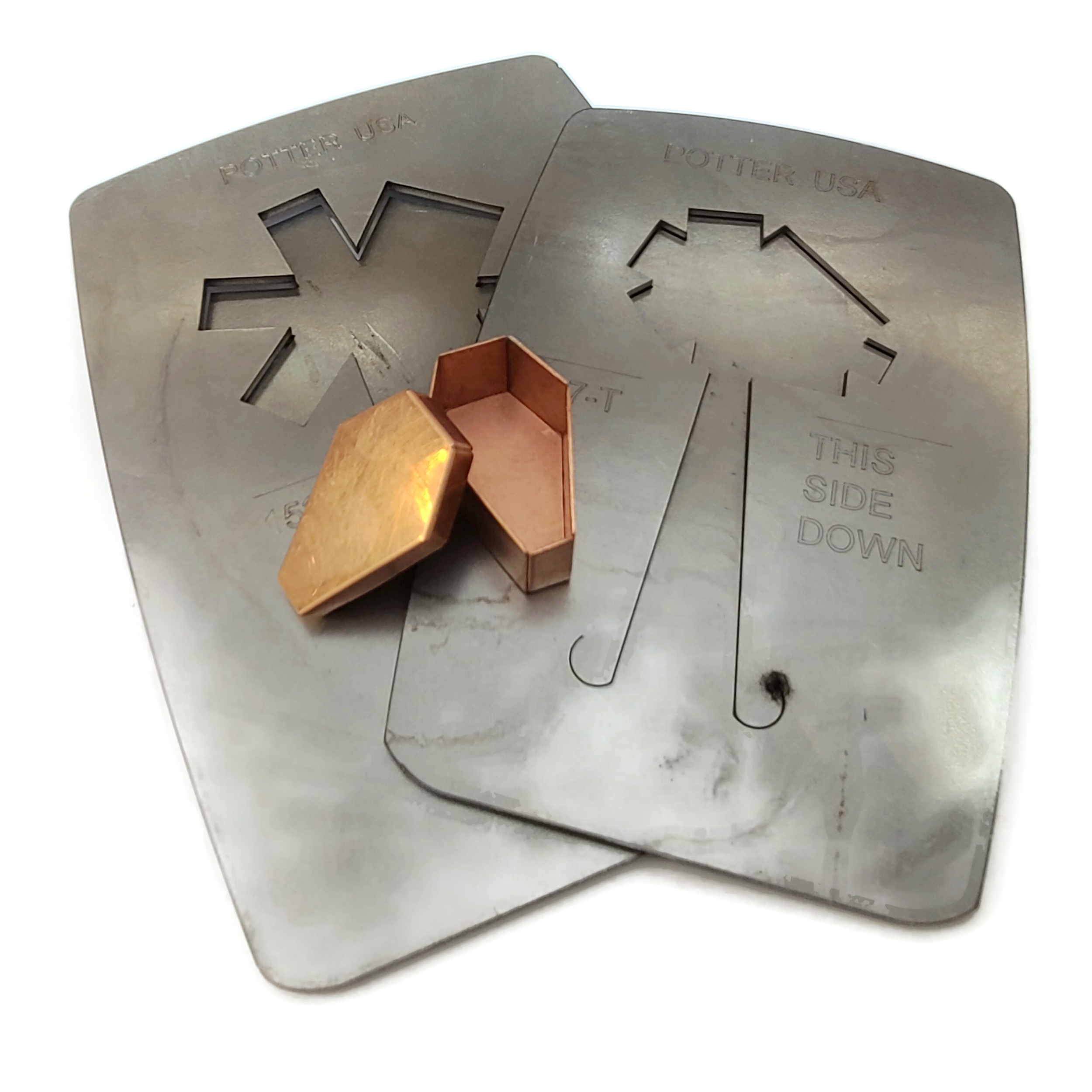 Potter USA - Fine Tools. Pancake Die 1527-TB Coffin Box Kit
