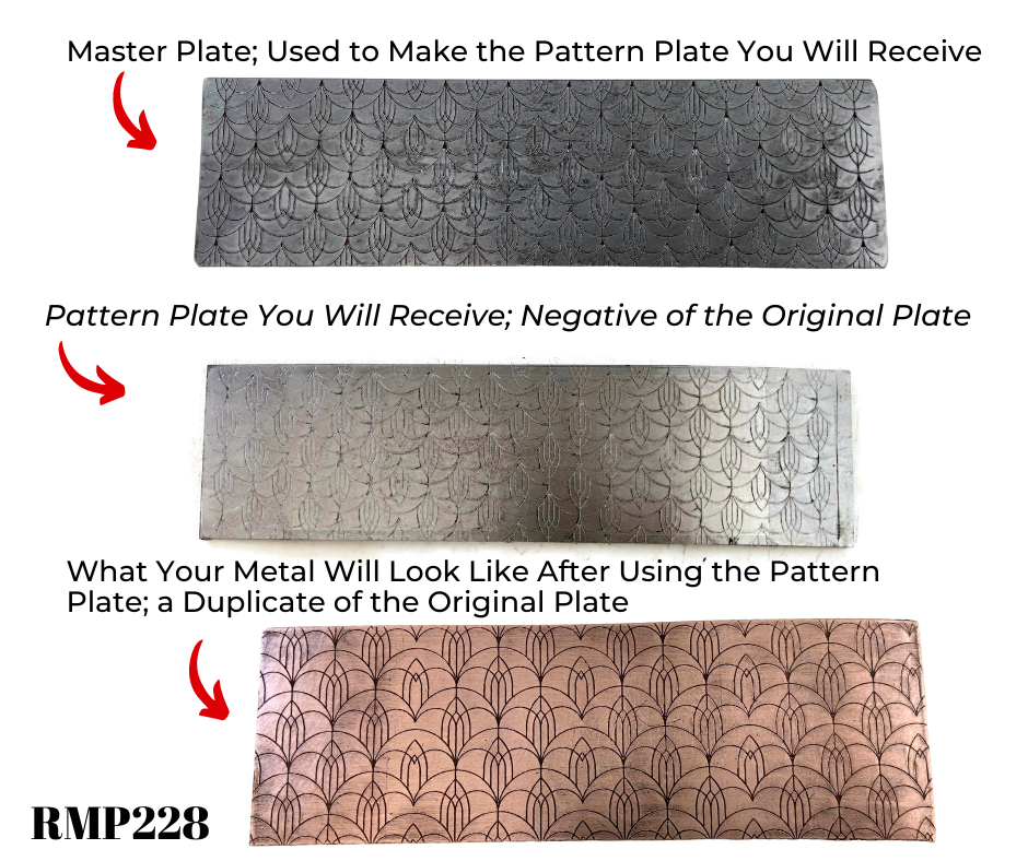 Potter USA - Fine Tools. Pattern Plate RMP228 Deco Drape