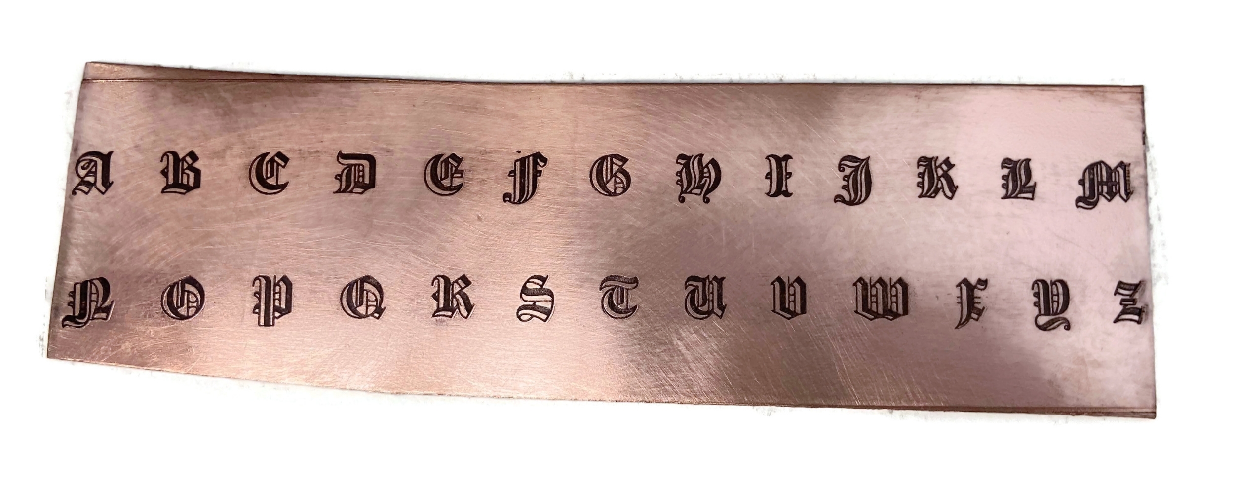 Potter USA - Fine Tools. Pattern Plate RMP229 Gothic Alphabet