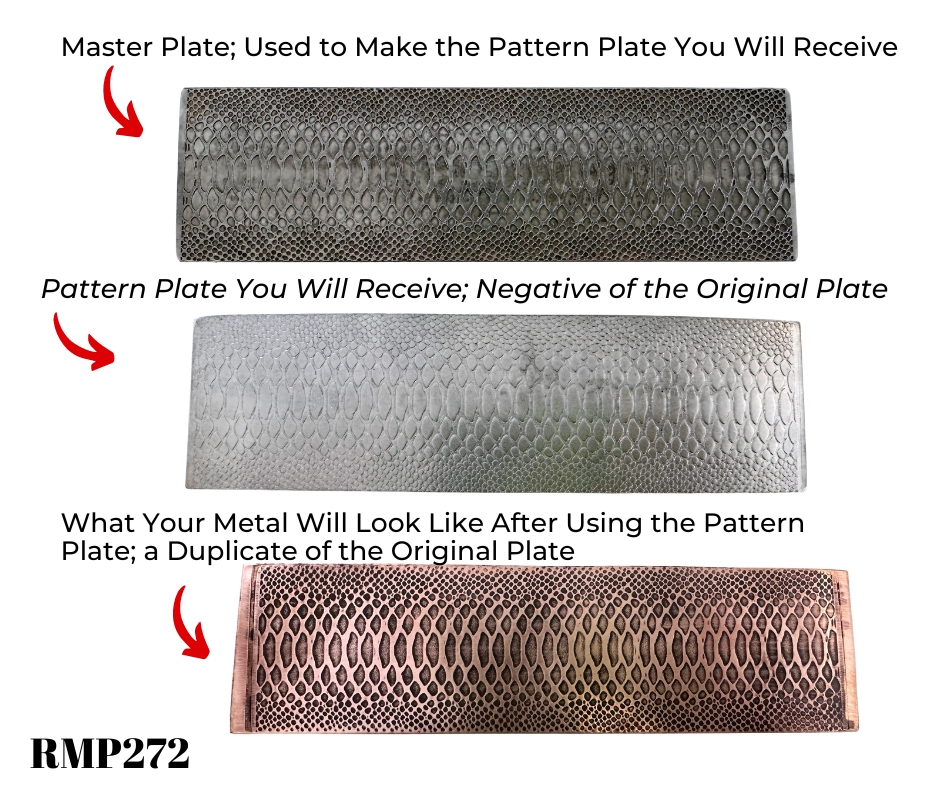 Potter USA - Fine Tools. Pattern Plate RMP272 Snake Skin