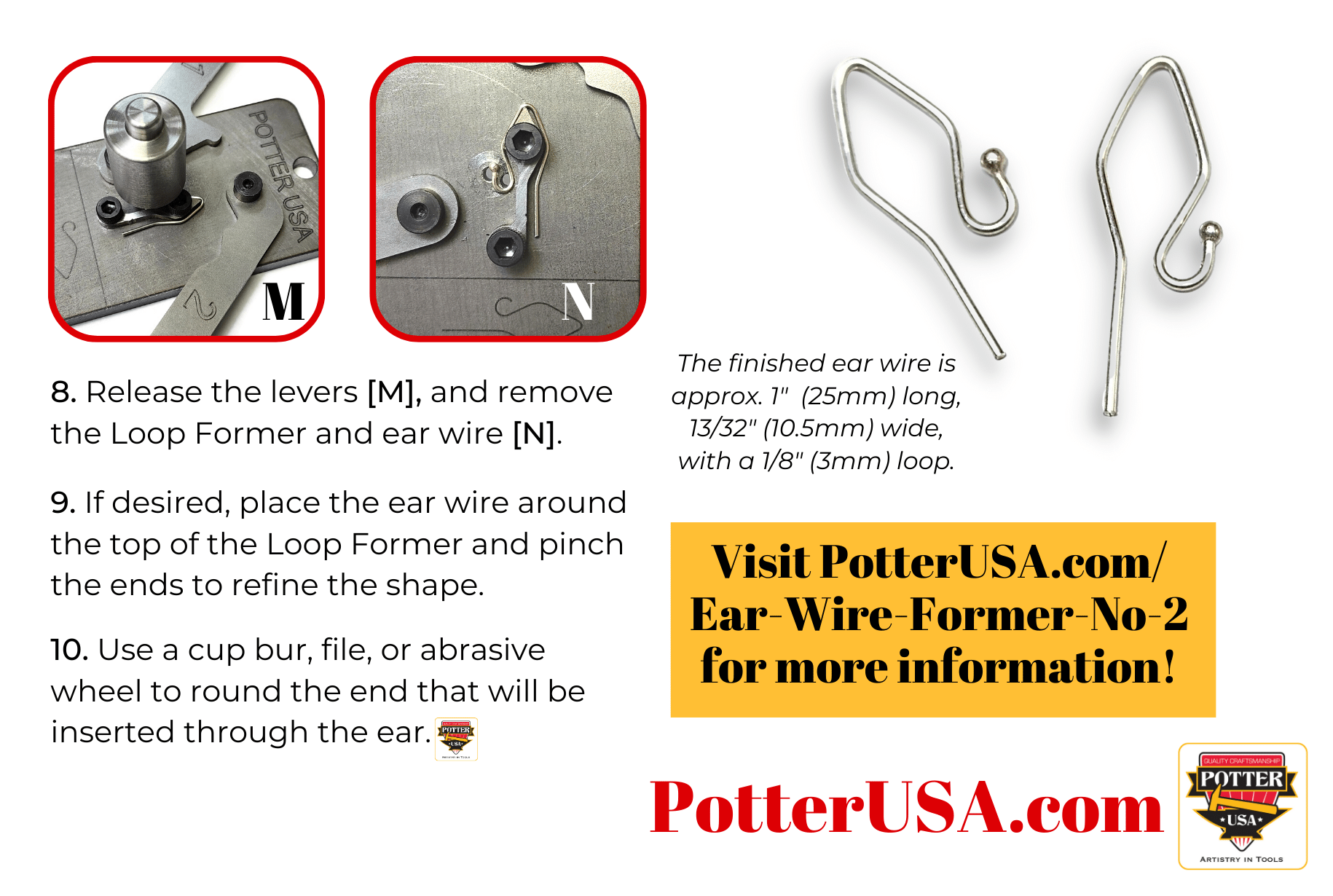 Potter USA - Fine Tools. Ear Wire Former No.2