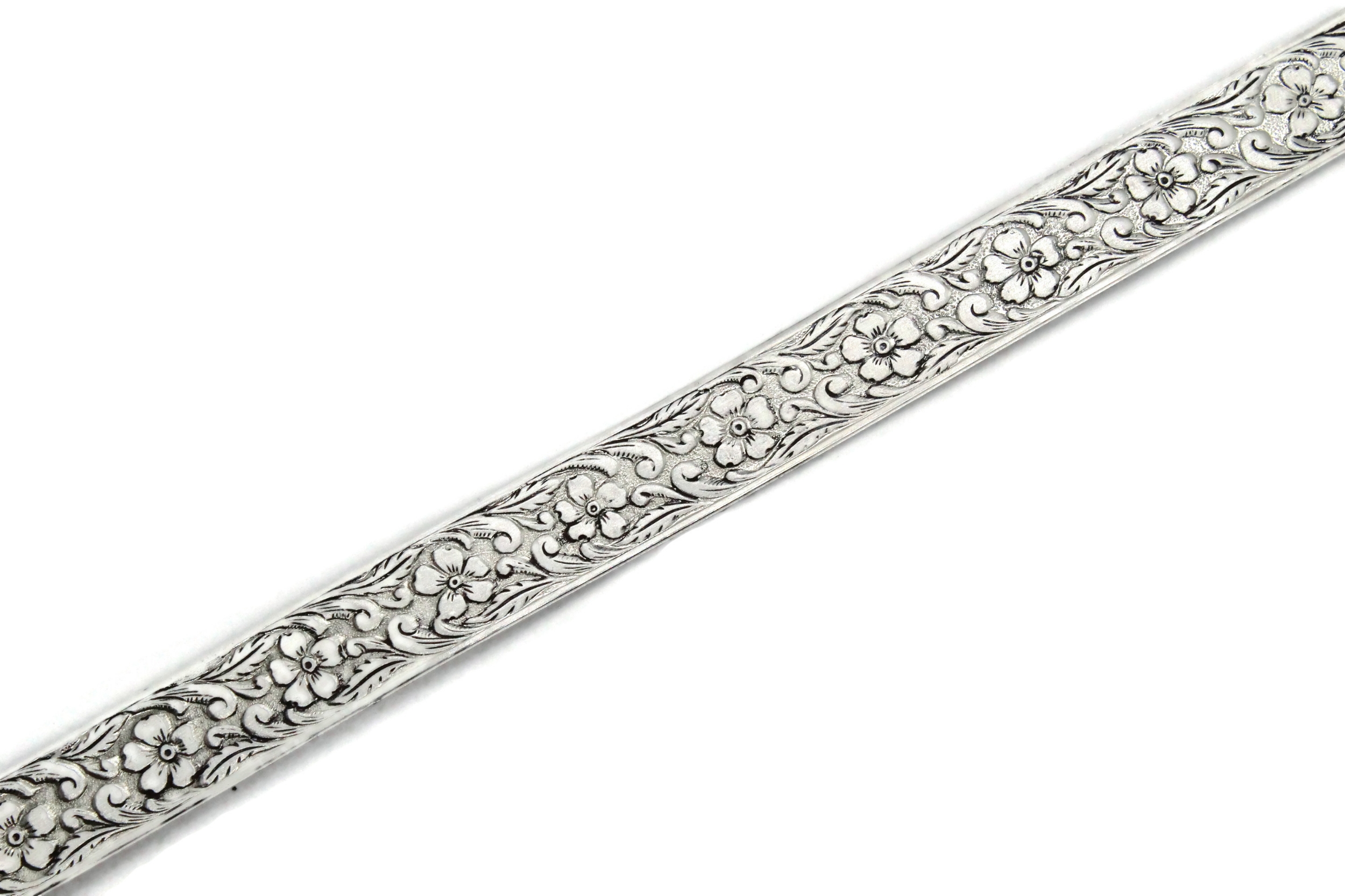 Potter USA - Fine Tools. Repeating Flowers Sterling Silver Strip ...
