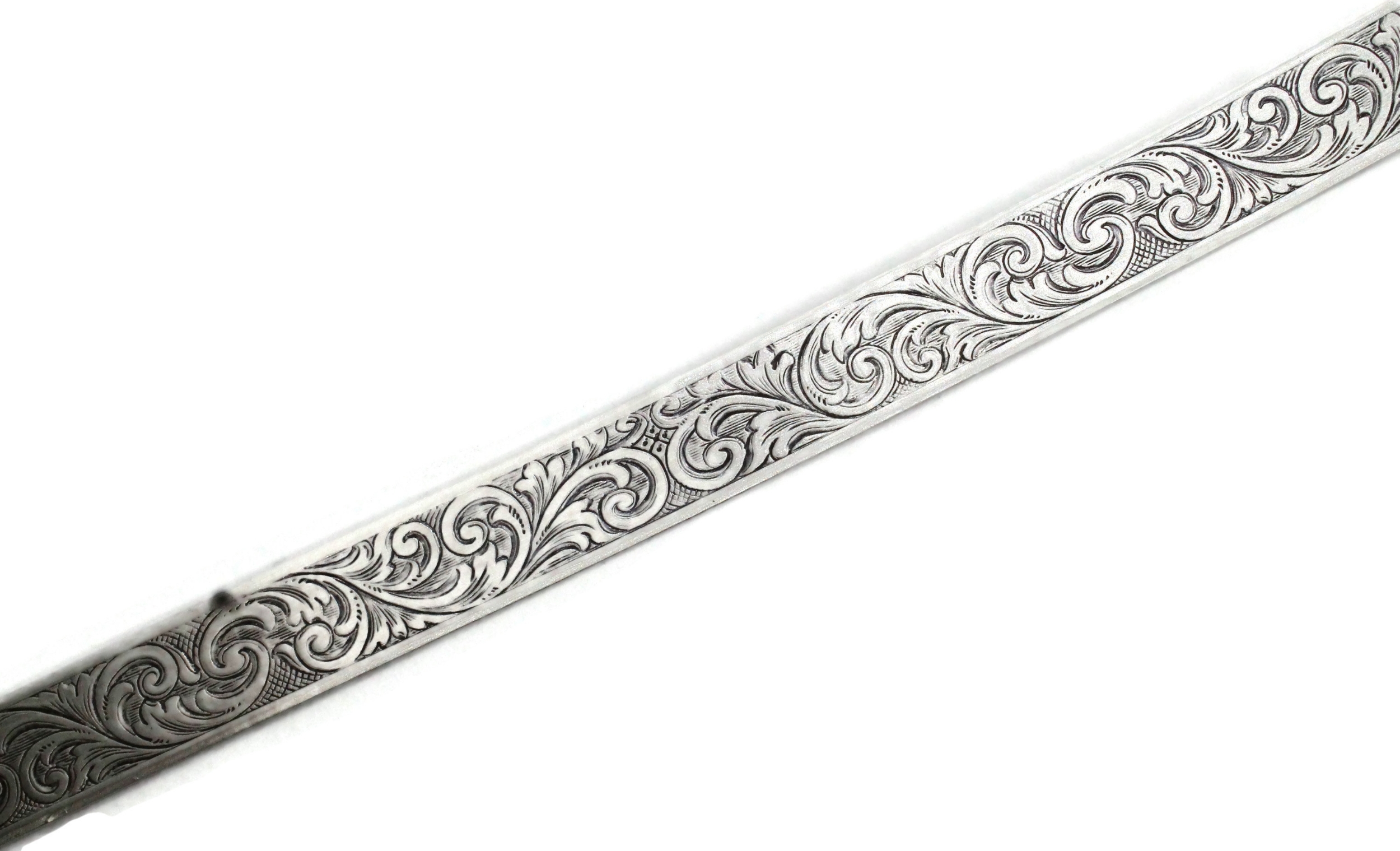 Potter USA - Fine Tools. Billowing Scrolls Sterling Silver Strip
