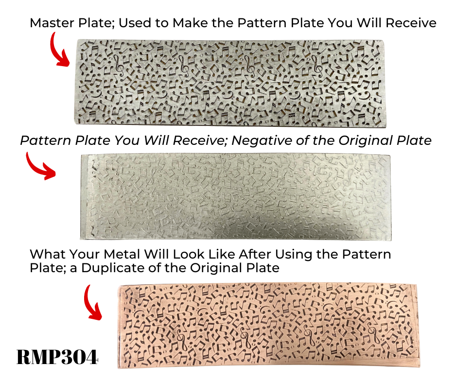 Potter USA - Fine Tools. Pattern Plate RMP304 Music Notes