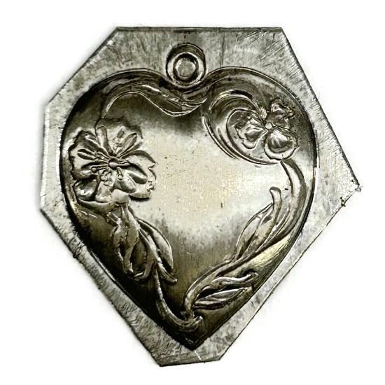 Potter USA - Fine Tools. Sterling Silver Stamping "Flower Filled Heart"