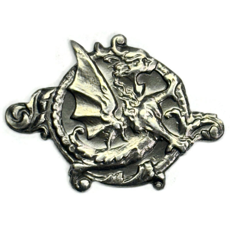 Potter USA - Fine Tools. Sterling Silver Stamping "Curled Dragon"