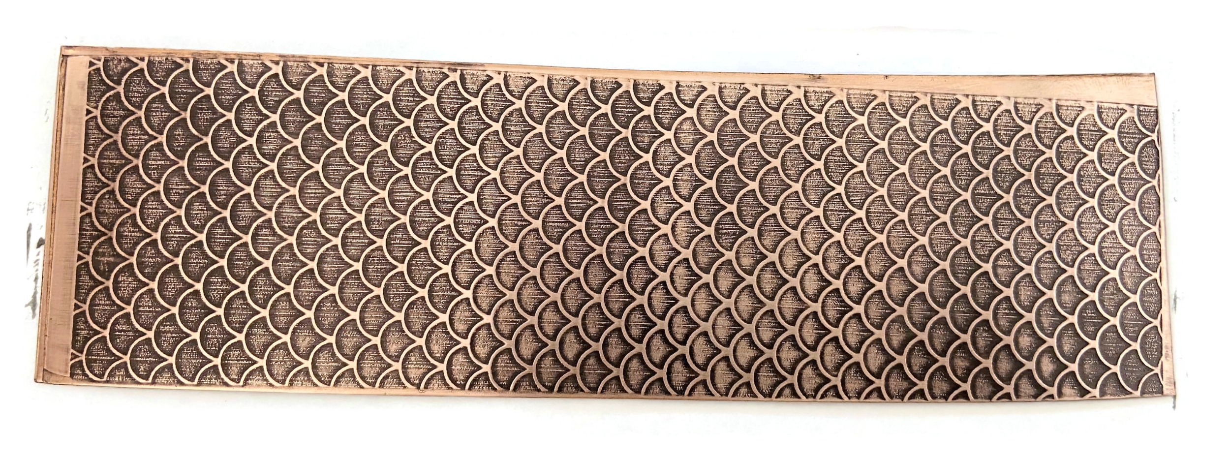 Potter USA - Fine Tools. Pattern Plate RMP397 Inverted Mermaid Scales