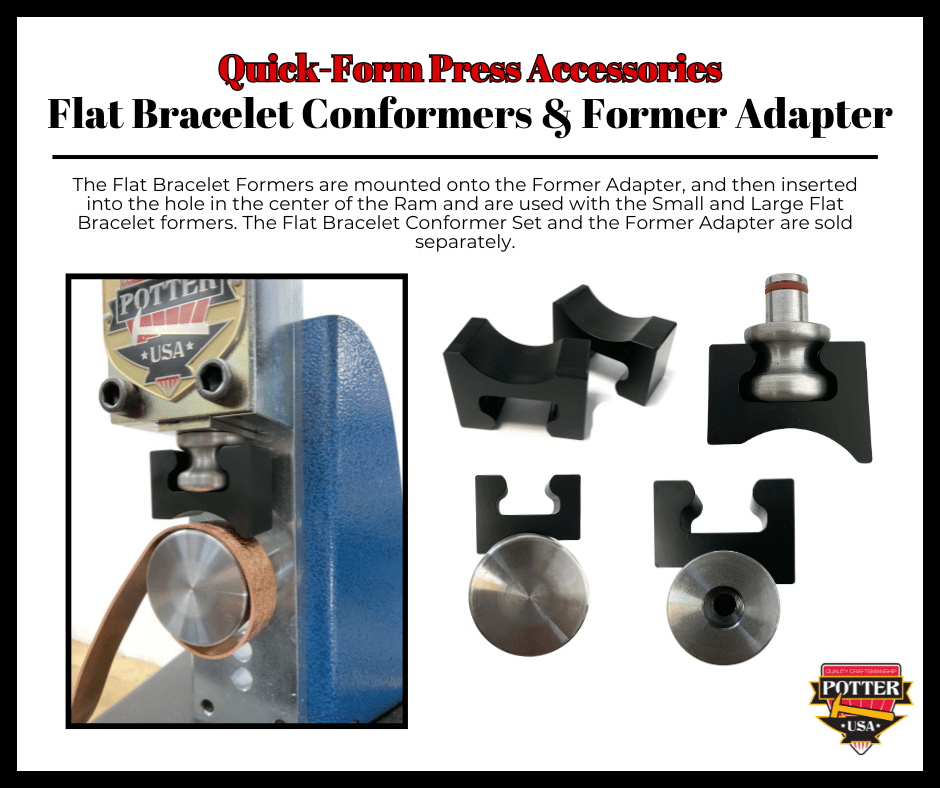 Potter USA - Fine Tools. Quick-Form Press Flat Bracelet Conformer Set