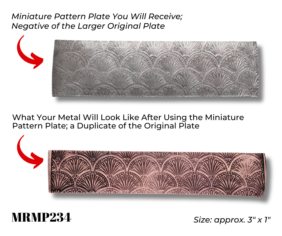 Potter USA - Fine Tools. Mini Pattern Plate MRMP234 Papyrus Fan
